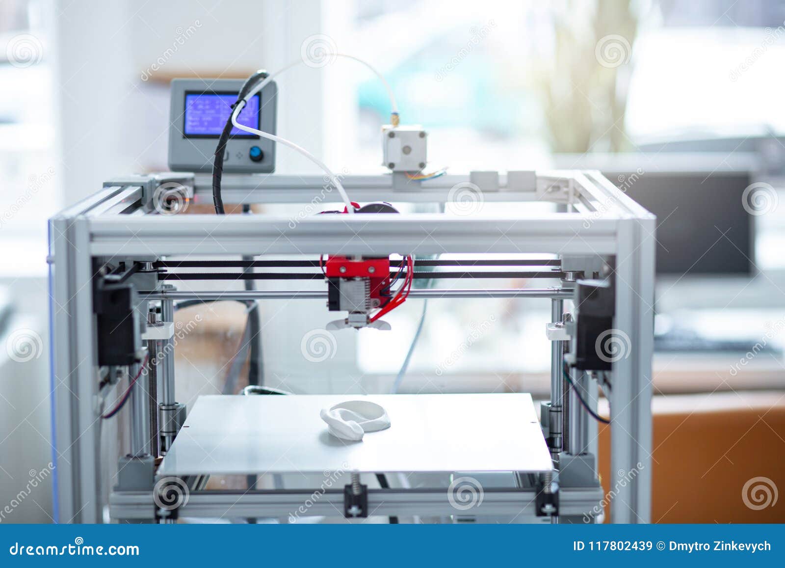 Modern 3D Printer Creating a New Model Stock Image - Image of hitech ...