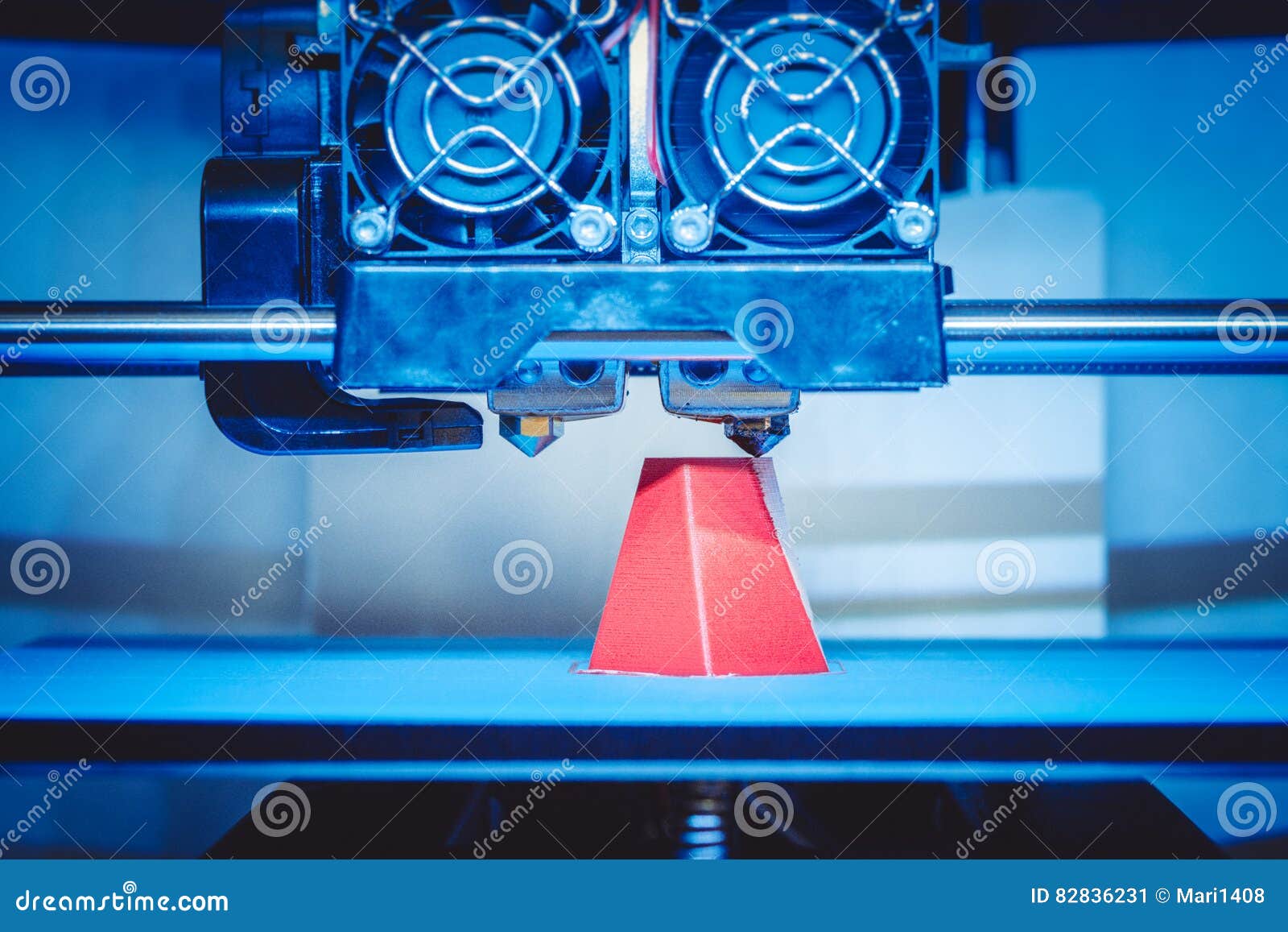 Modern 3D Printer Printing Close-up Stock Image - Image of closeup ...
