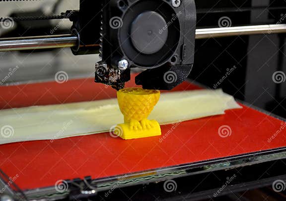 Modern 3D Printer Printing Figure Close-up. Stock Photo - Image of ...