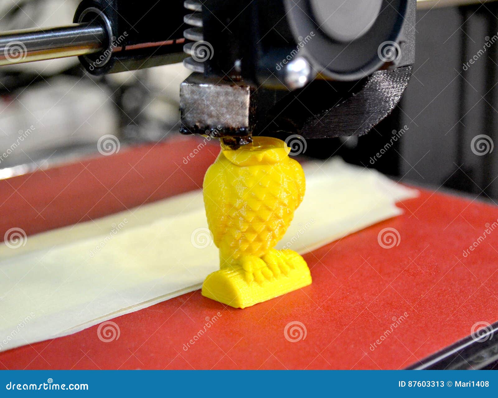 Modern 3D Printer Printing Figure Close-up. Stock Image - Image of ...