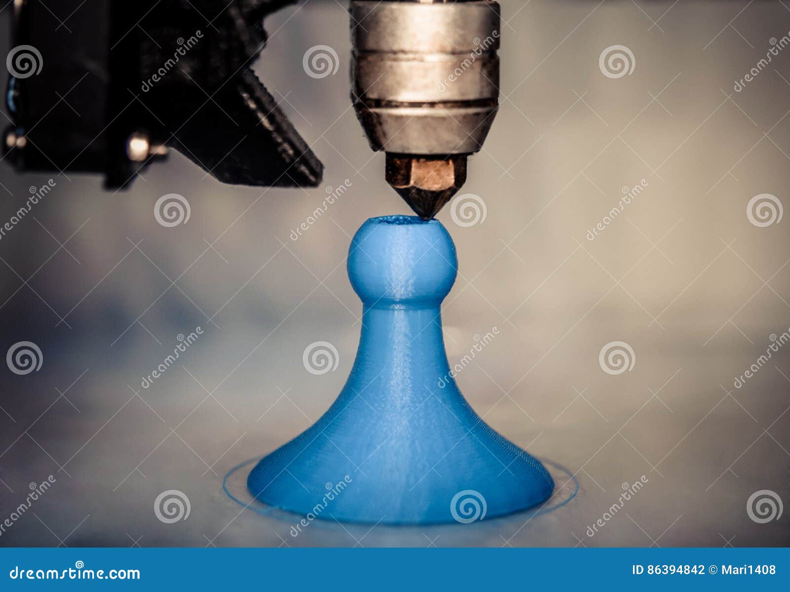 Modern 3D Printer Printing Figure Close-up Stock Photo - Image of ...