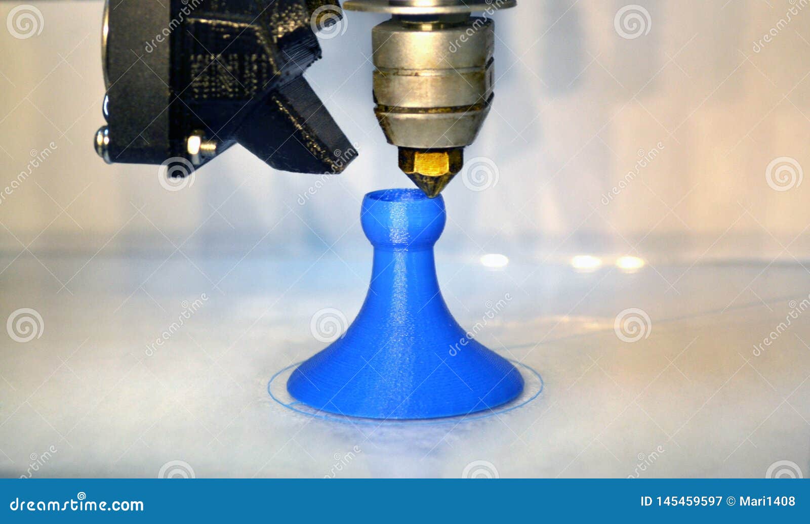 Modern 3D Printer Printing Figure Close-up Stock Image - Image of ...