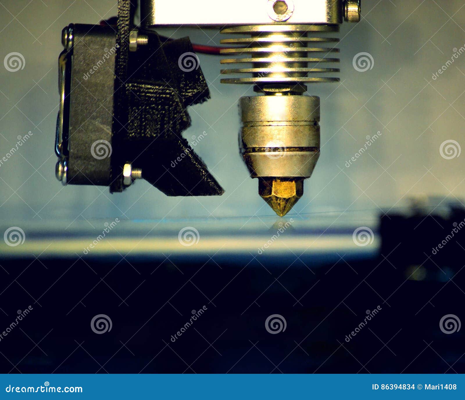 Modern 3D Printer Printing Figure Close-up Stock Photo - Image of ...