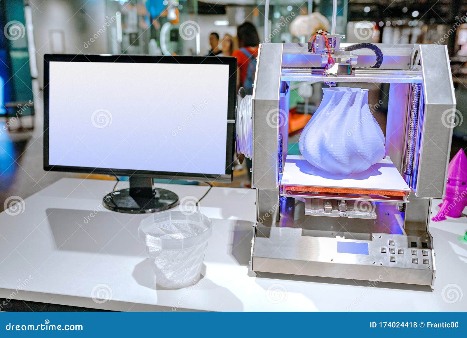 Modern 3D printer stock photo. Image of computer, industry - 174024418