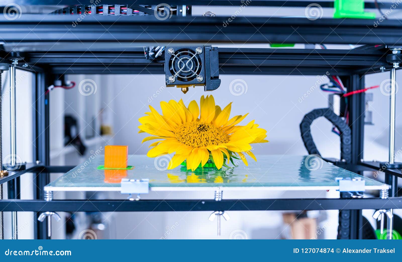 Modern 3D Printing. 3d Printer Mechanism Working Yelement Design of the ...