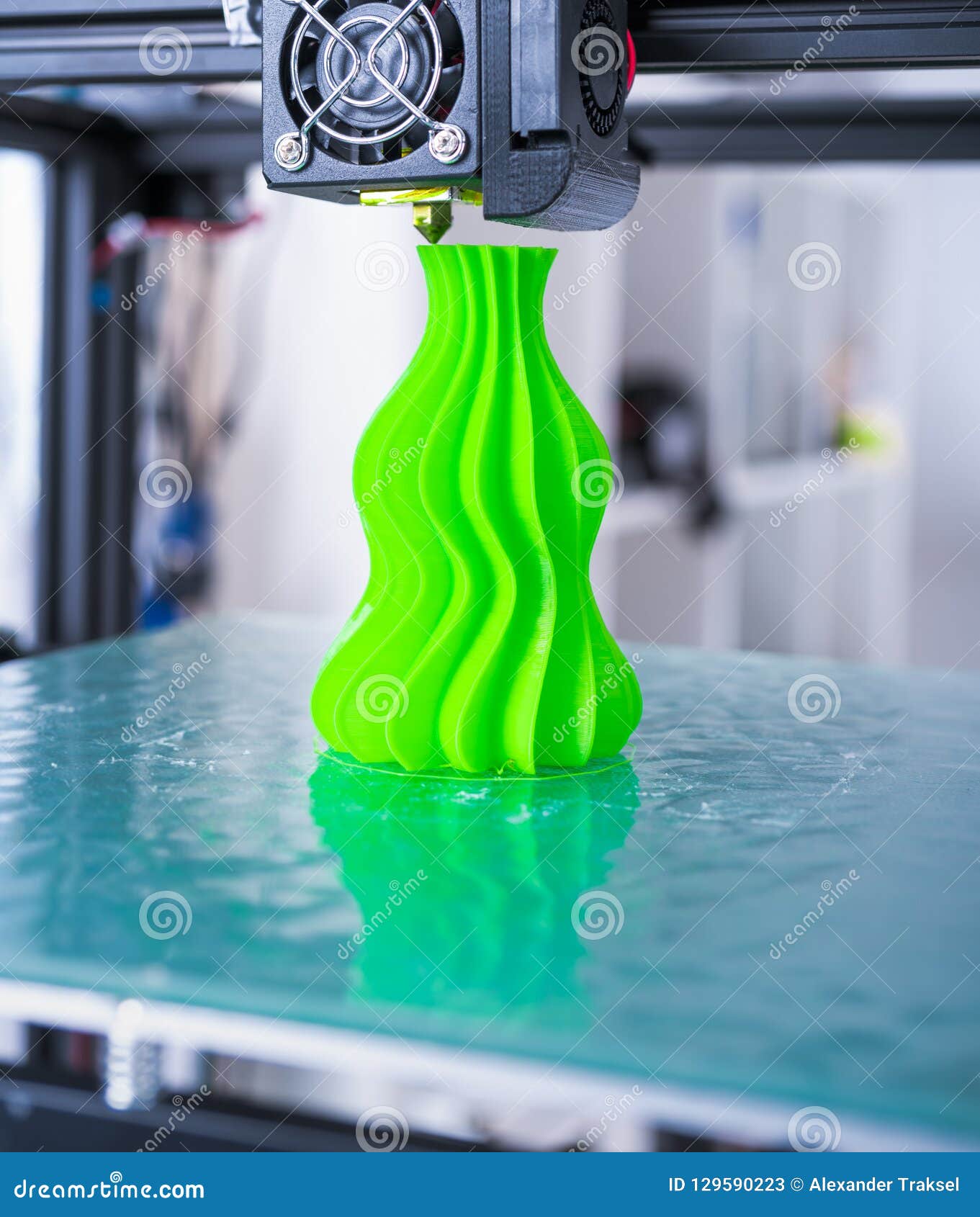 Modern 3D Printing. 3d Printer Mechanism Working Yelement Design of the ...