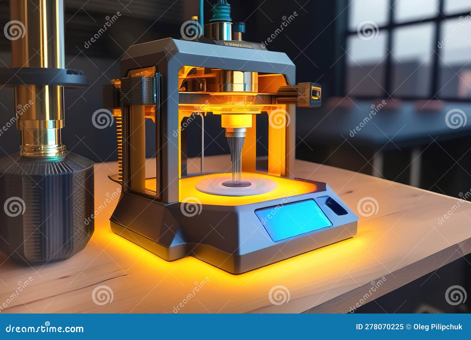 Modern 3D Printing Technology Stock Illustration - Illustration of ...