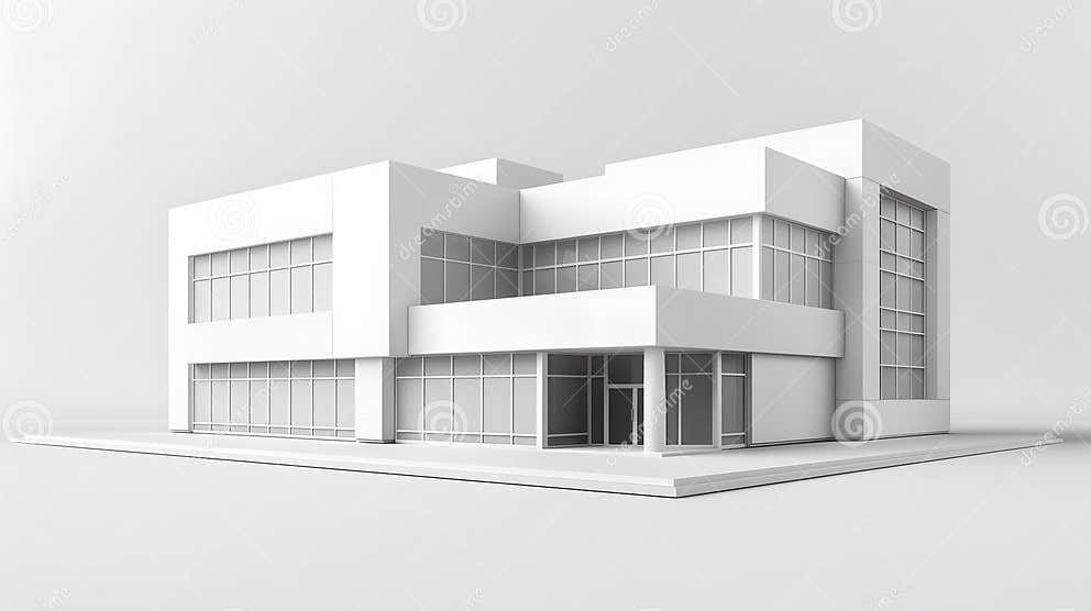 Modern 3D Render of a Blank Business Center Model. this is AI ...
