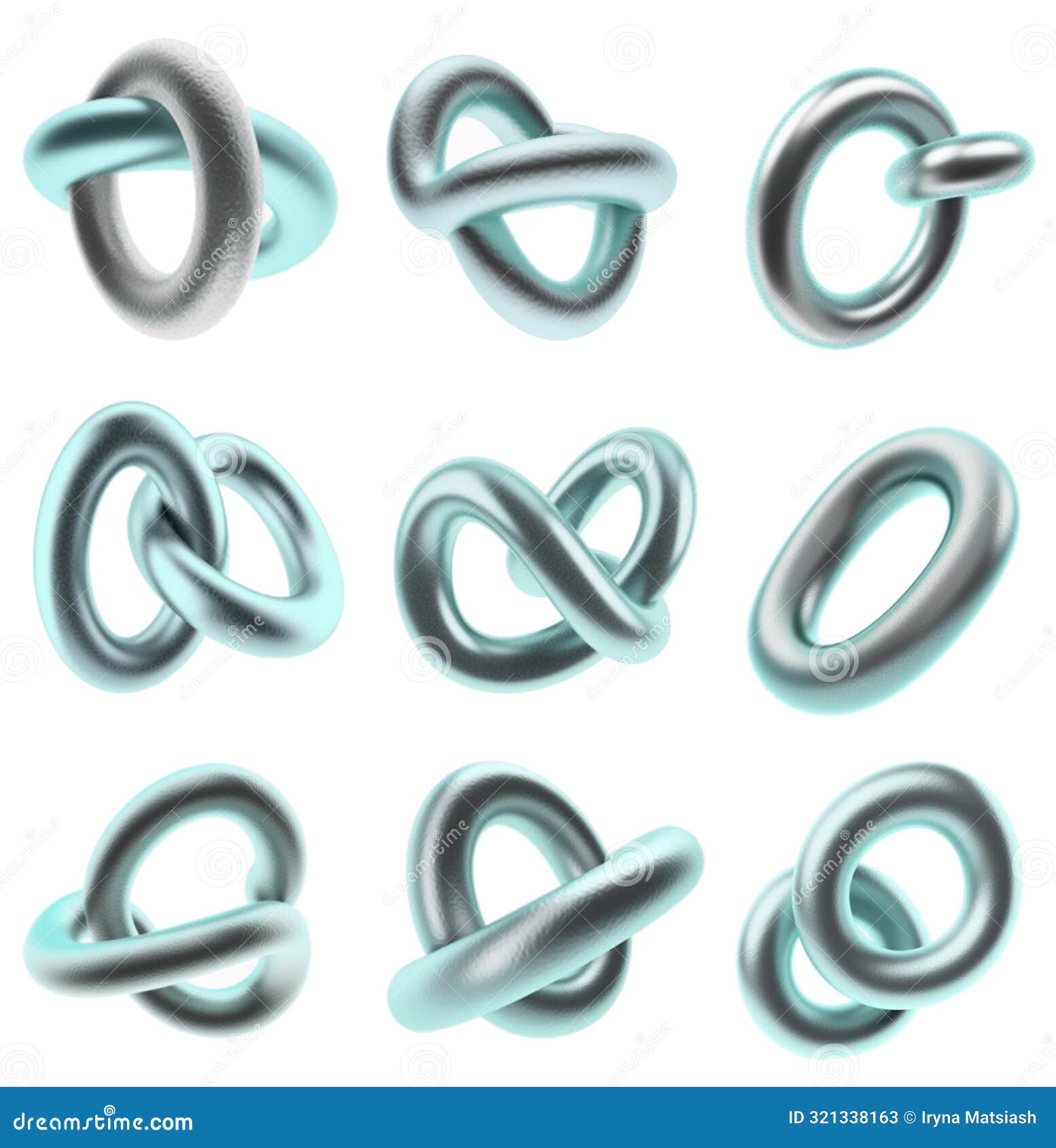 Modern 3D Shapes Graphics Objects Stock Illustration - Illustration of ...