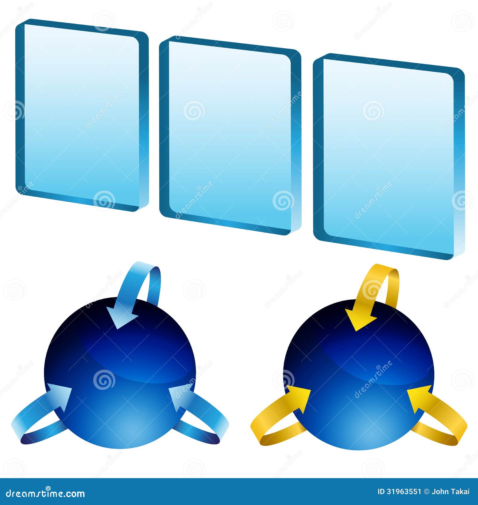 Modern 3D Shapes stock vector. Illustration of transparent - 31963551