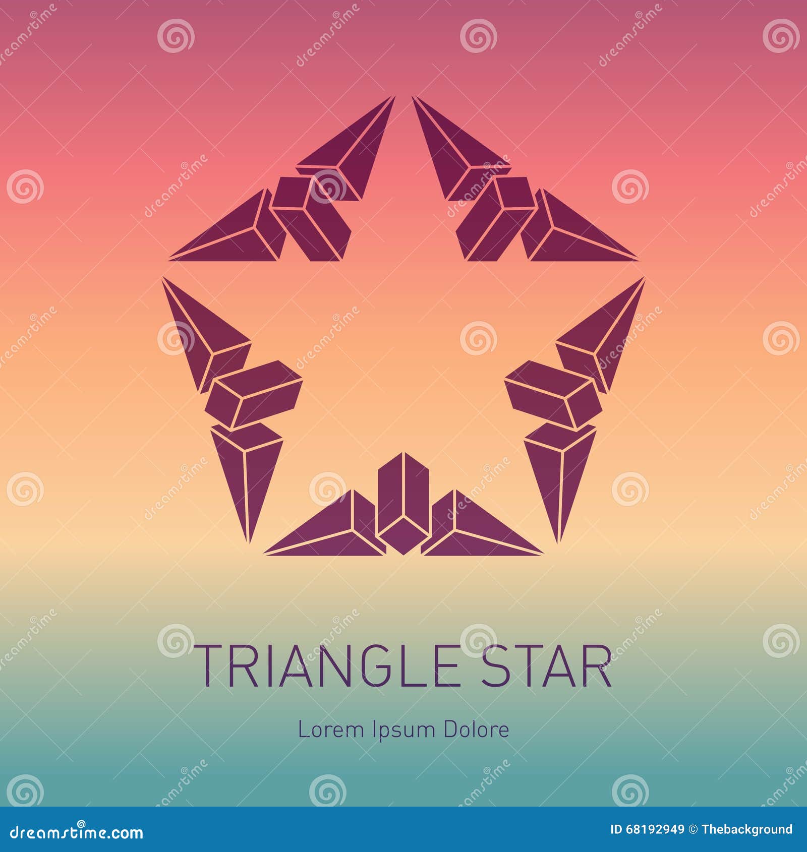 Modern 3D Stylish Logo on Blurred Background. Design Element Wit Stock ...