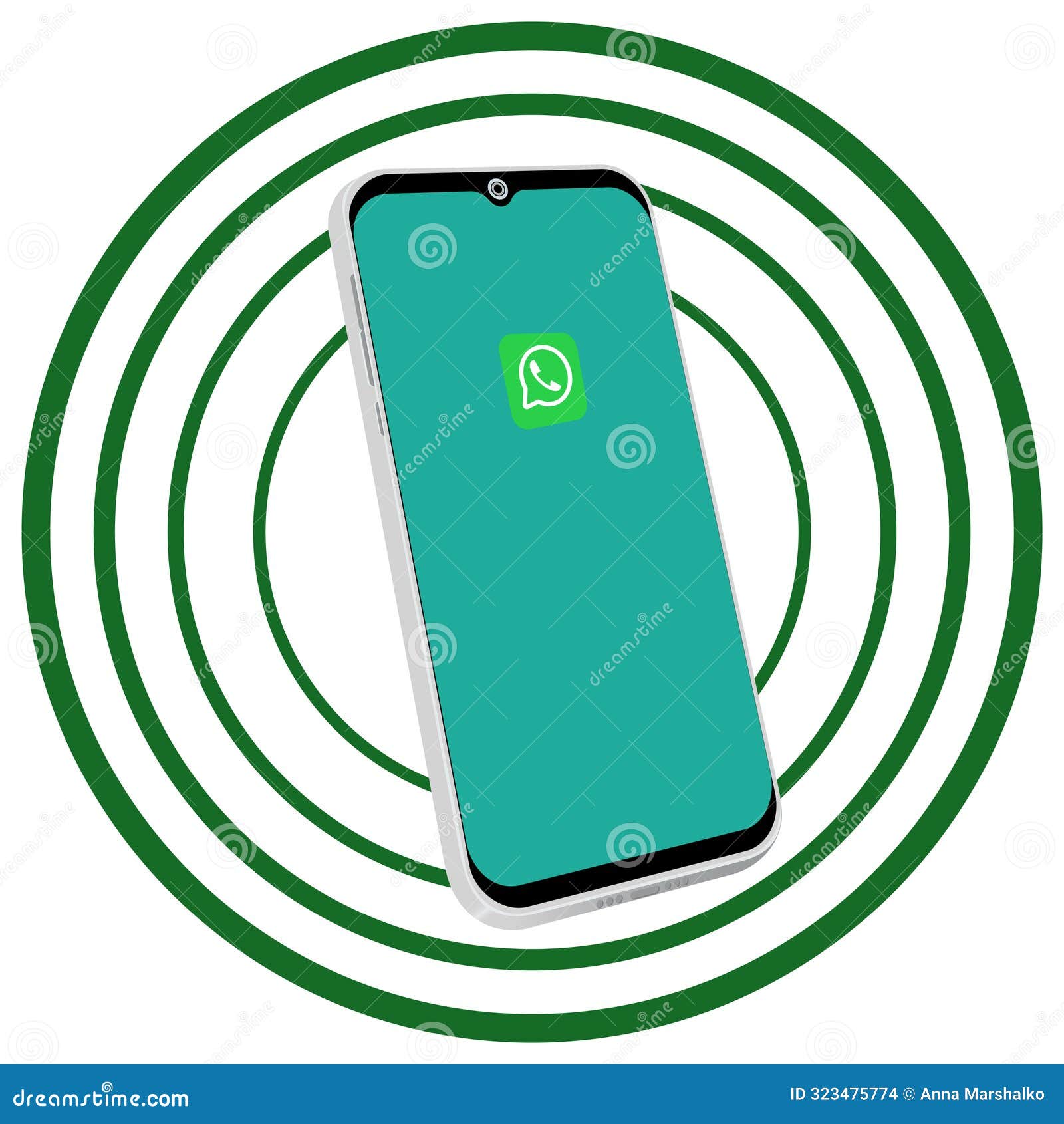 Modern 3D Template Whats App Interface Illustration. Internet Network ...