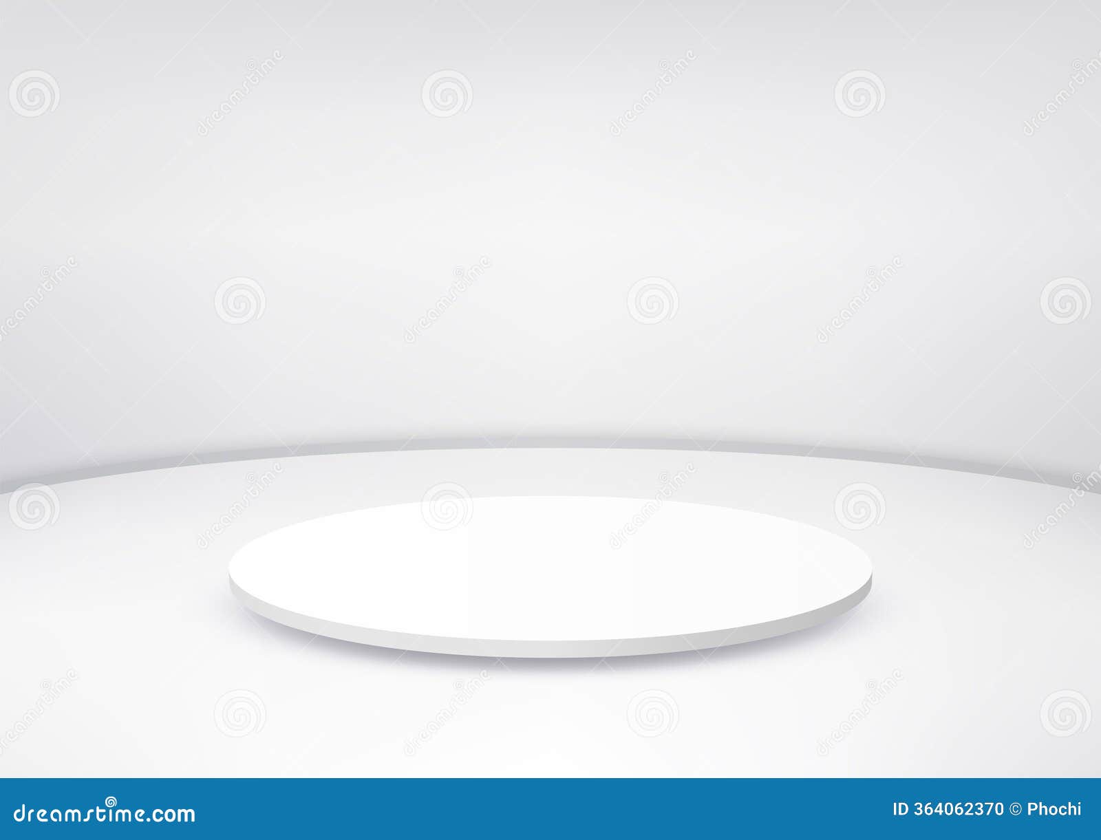 Modern 3d White Circular Platform On Same Background For Product ...