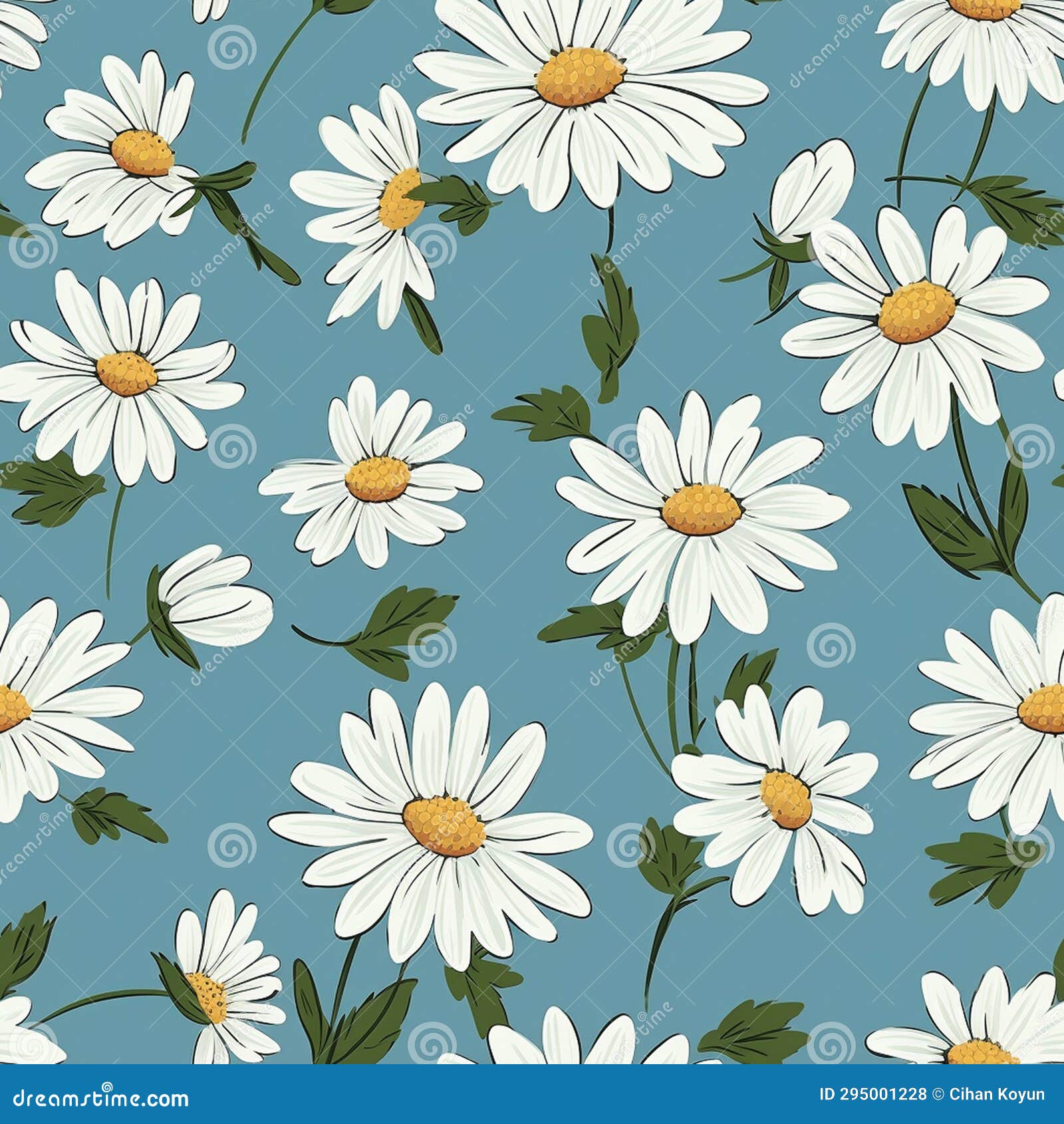 Modern Daisy Design for Packaging Stock Illustration - Illustration of ...