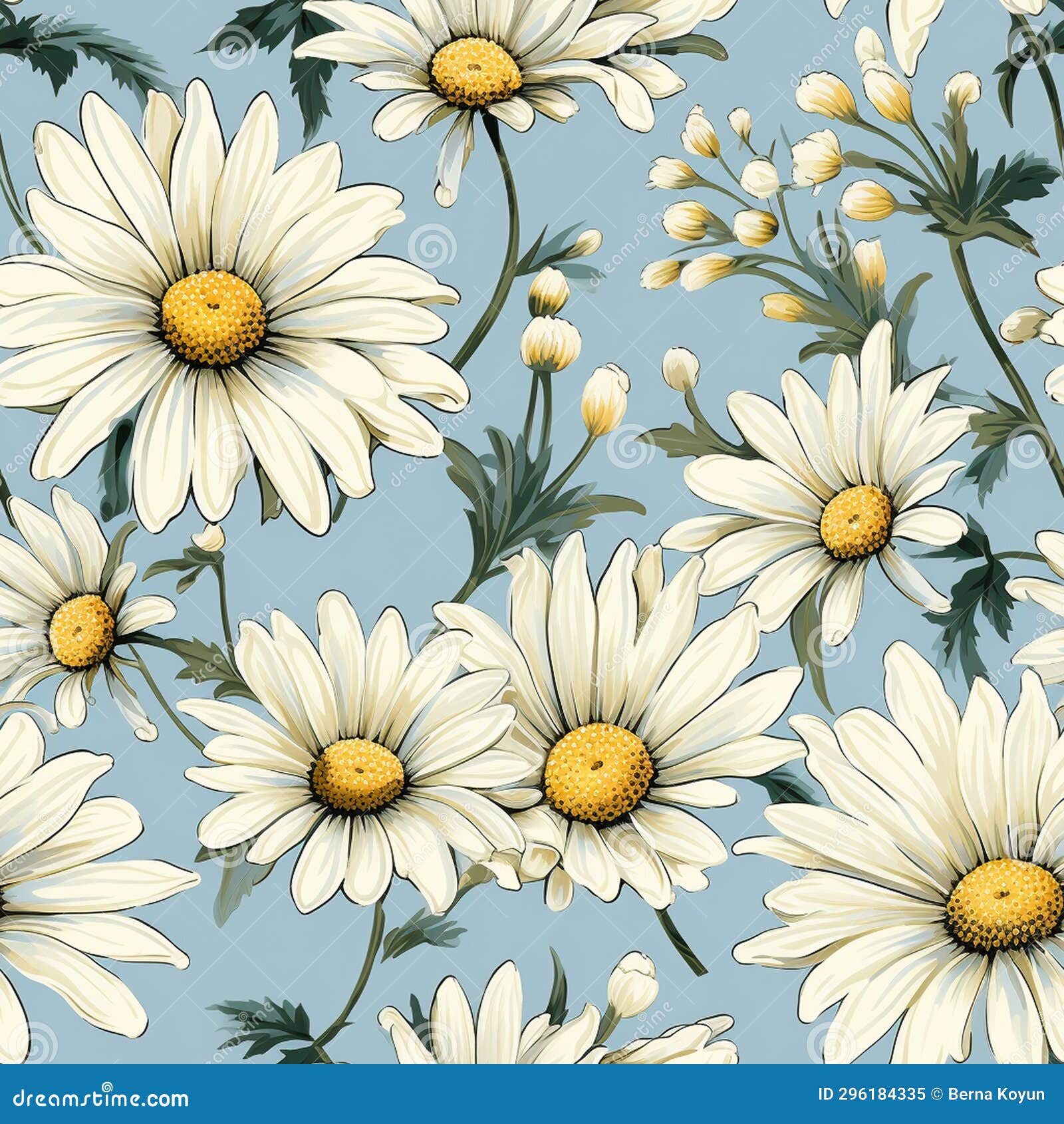 Modern Daisy Motif for Modern Design Stock Illustration - Illustration ...