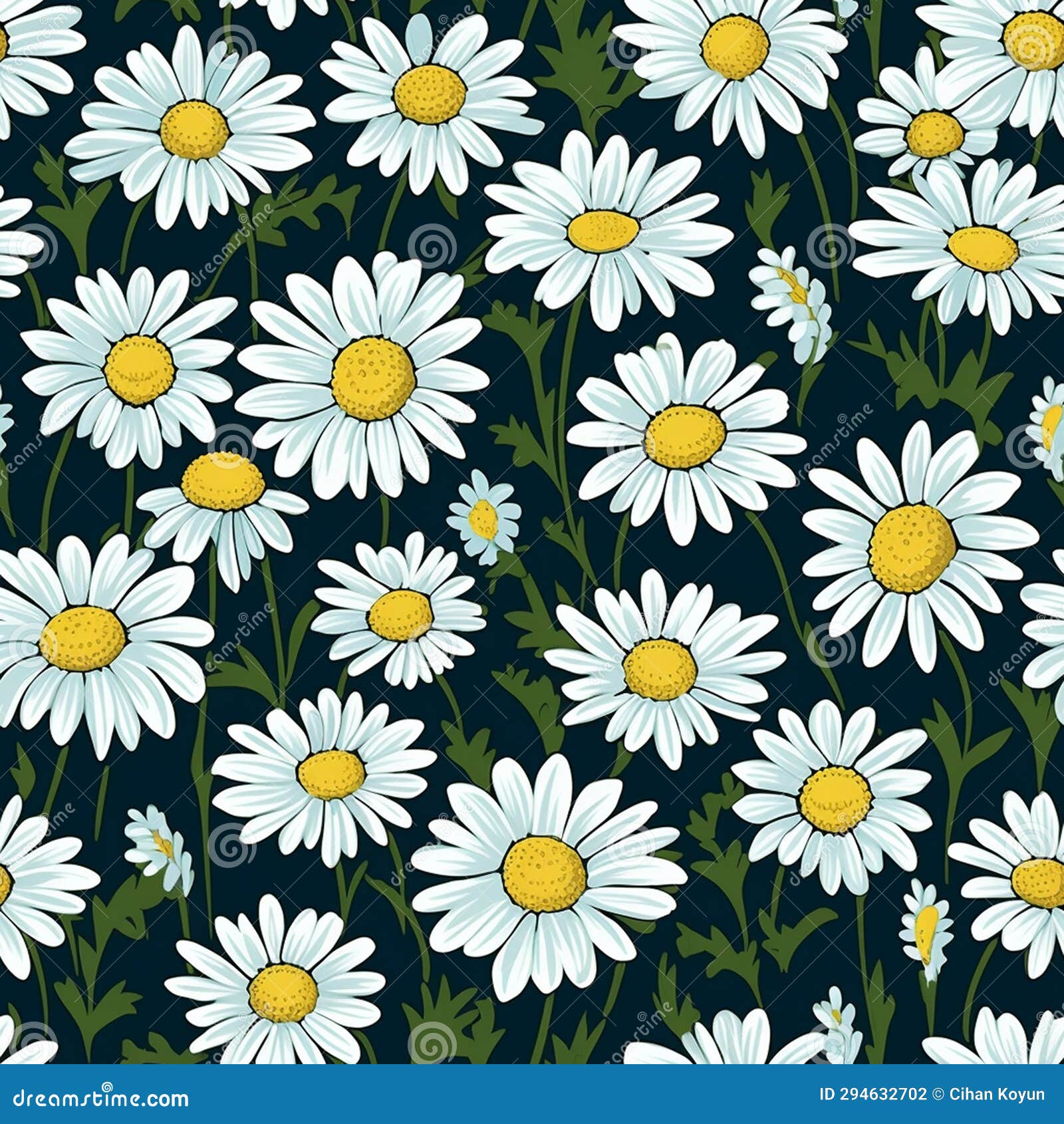 Modern Daisy Style for Modern Style Stock Illustration - Illustration ...