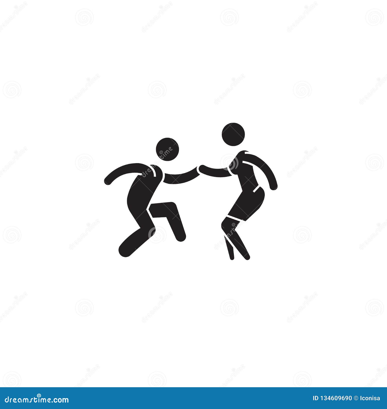 Modern Dance Black Vector Concept Icon. Modern Dance Flat Illustration ...