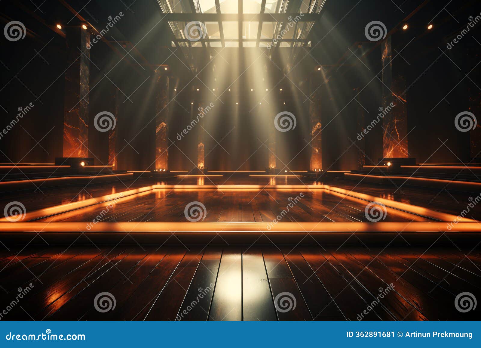 Modern Dance Stage Light Background With Spotlight Illuminated For ...