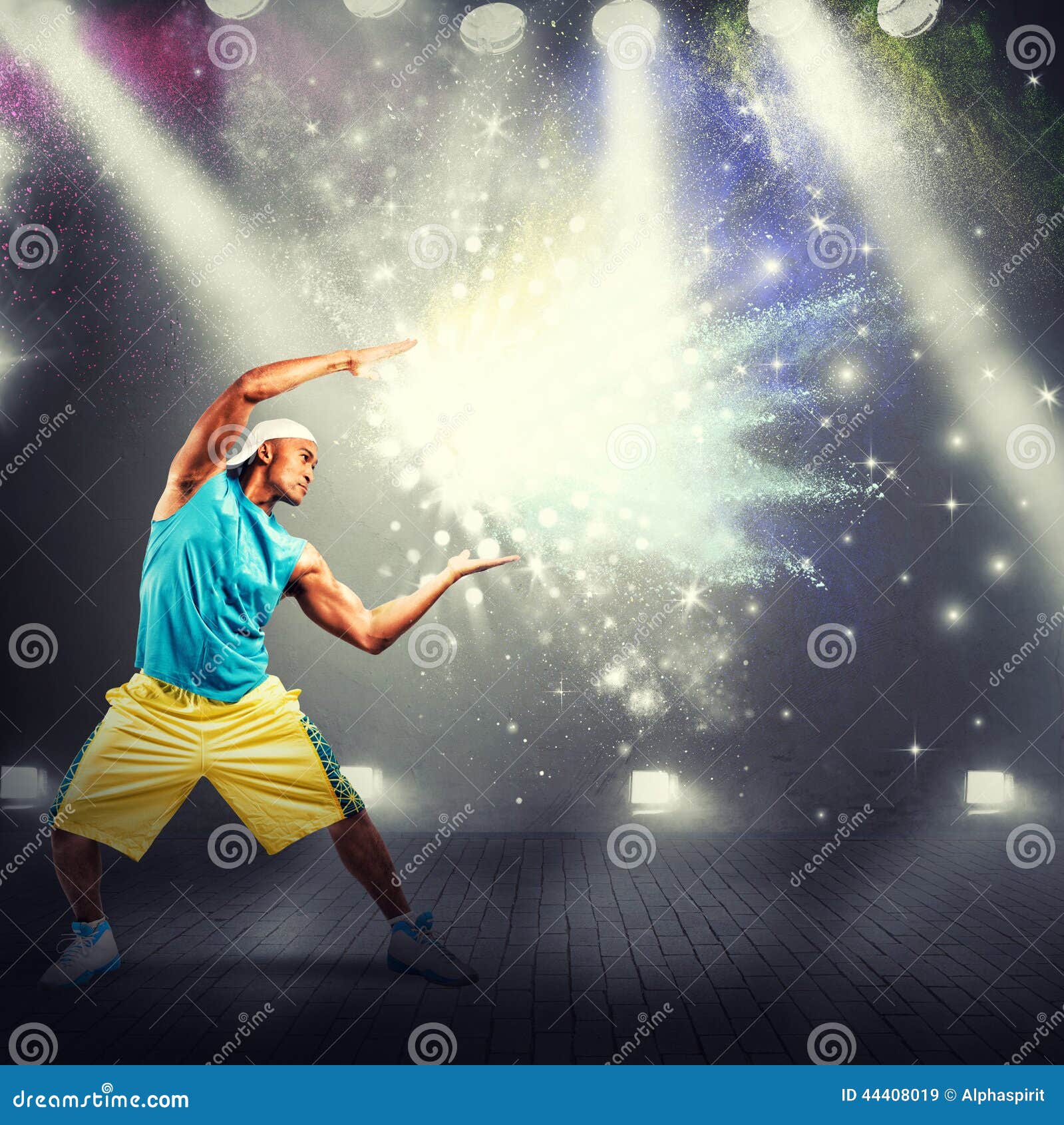 Modern dancer stock image. Image of light, exertion, splashes - 44408019
