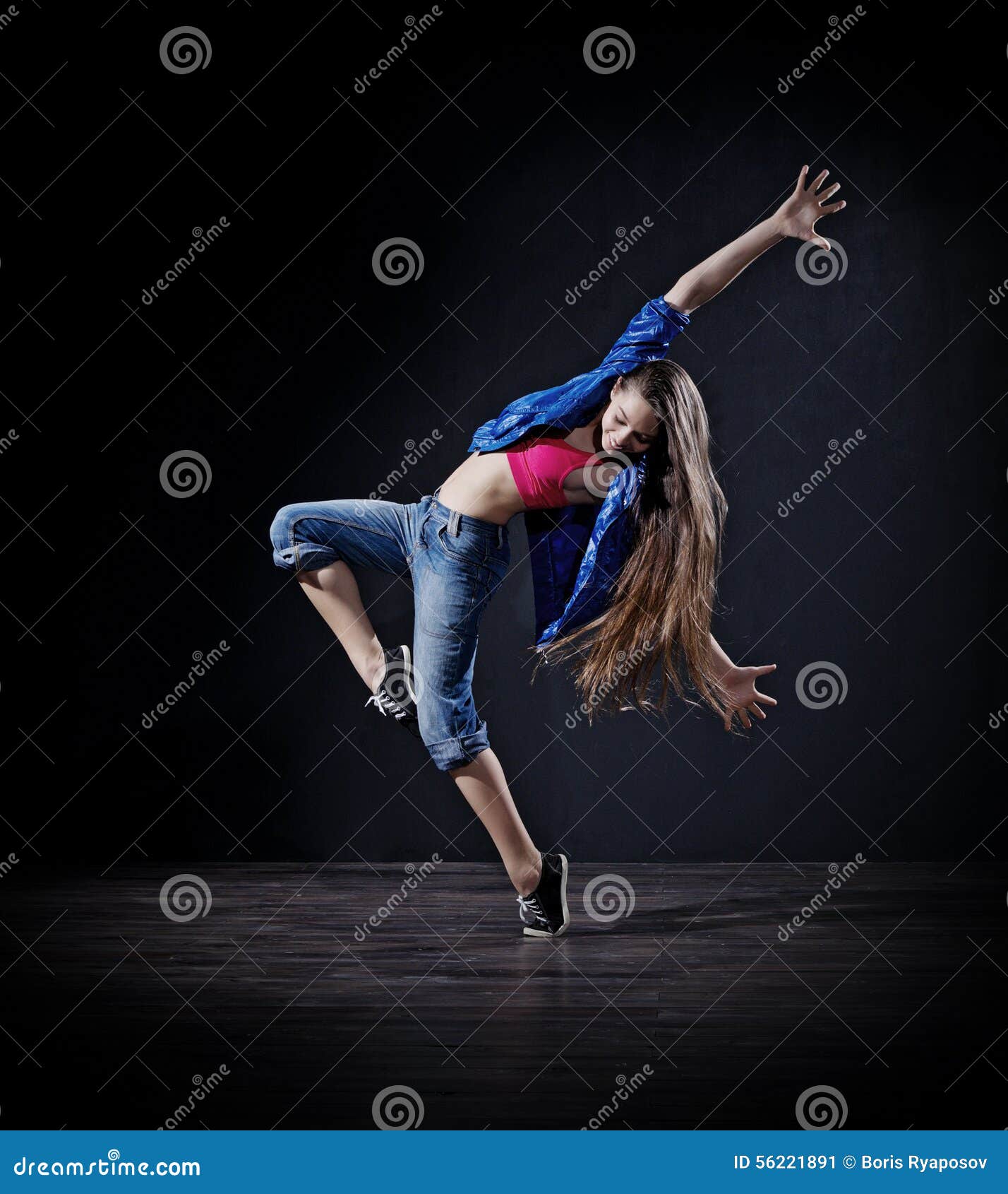 Modern dancer girl stock image. Image of modern, cheerful - 56221891