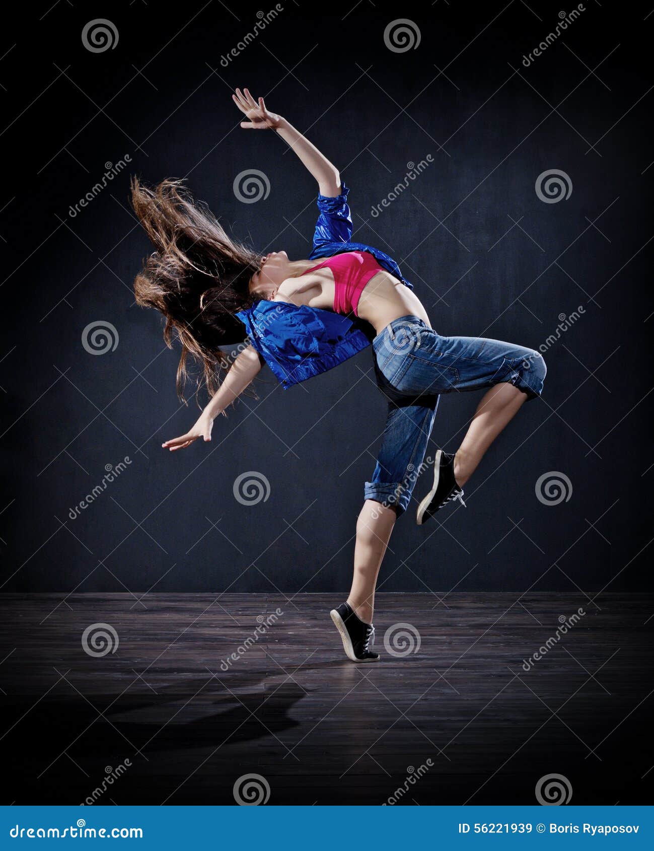 Modern dancer girl stock image. Image of beautiful, fitness - 56221939