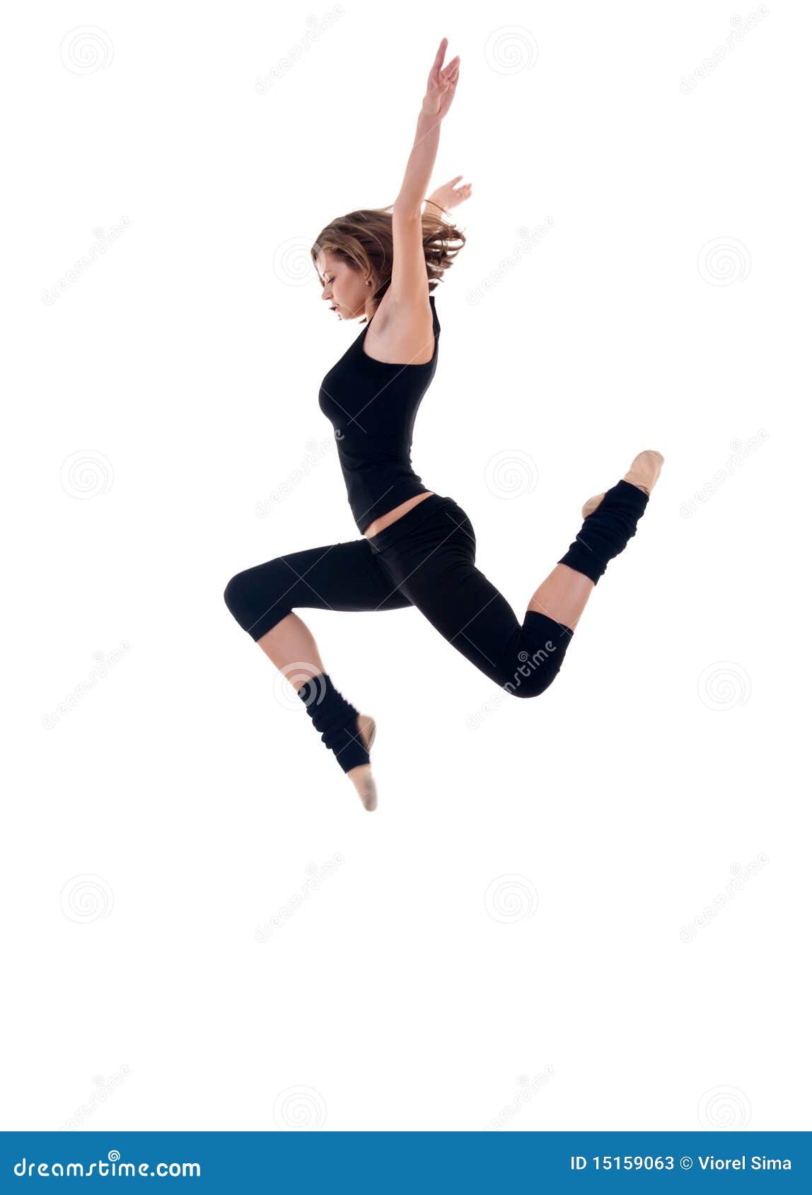 Modern dancer jumping stock image. Image of people, artist - 15159063