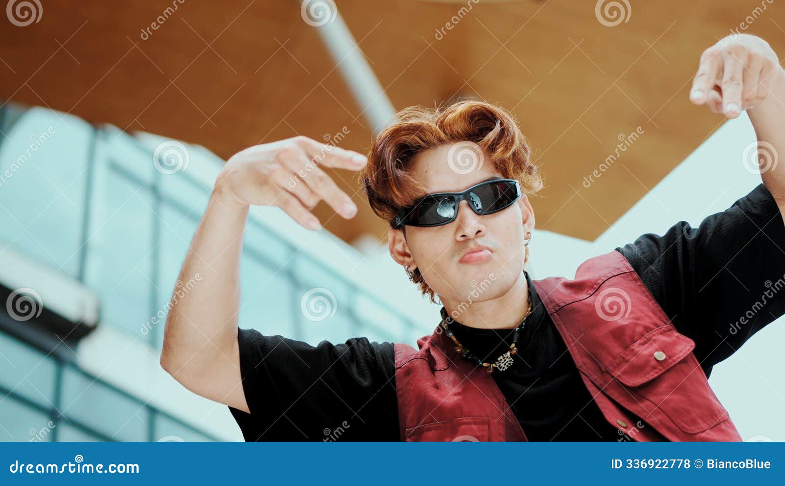 Modern Dancer Posing at Camera with Confident with Low Angle Camera ...