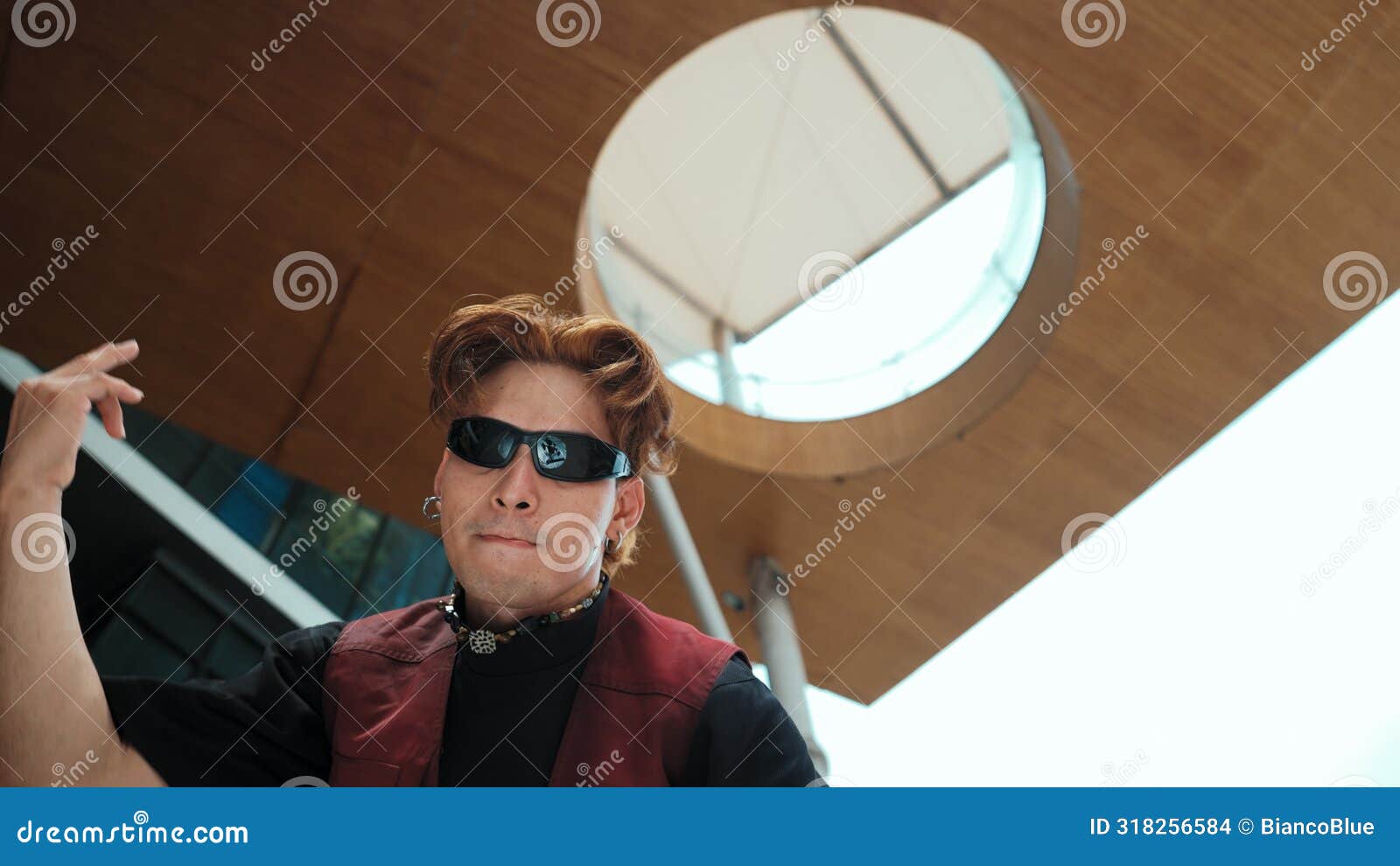 Modern Dancer Posing at Camera with Confident with Low Angle Camera ...