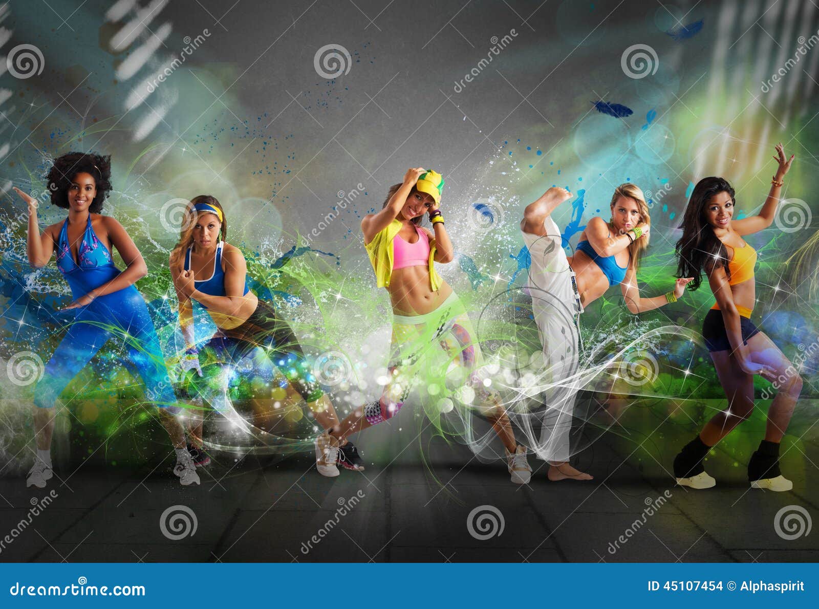 Modern Dancer Poses In Front Of Studio Background Royalty-Free Stock ...