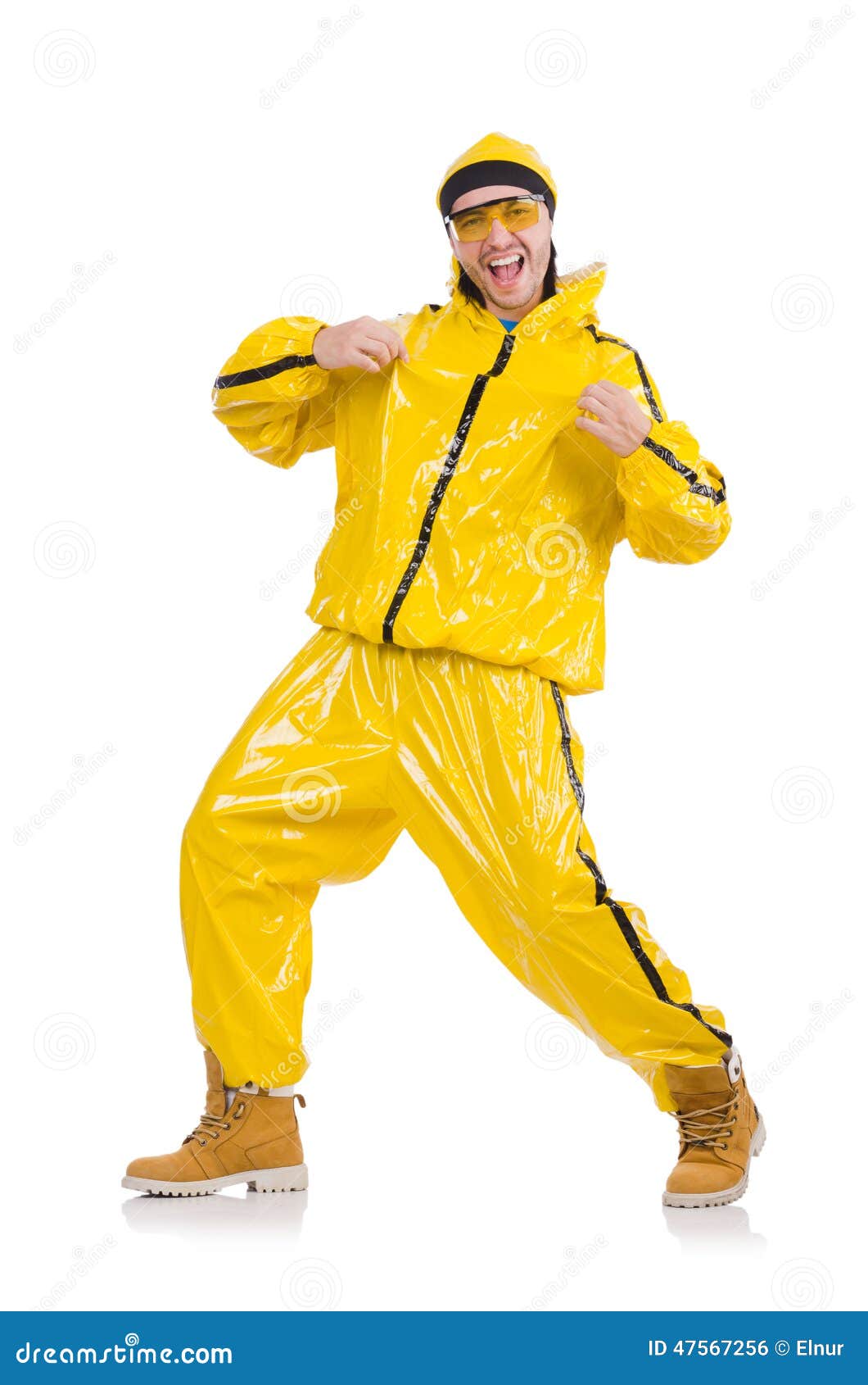 Modern Dancer in Yellow Dress Isolated Stock Photo - Image of dancing ...