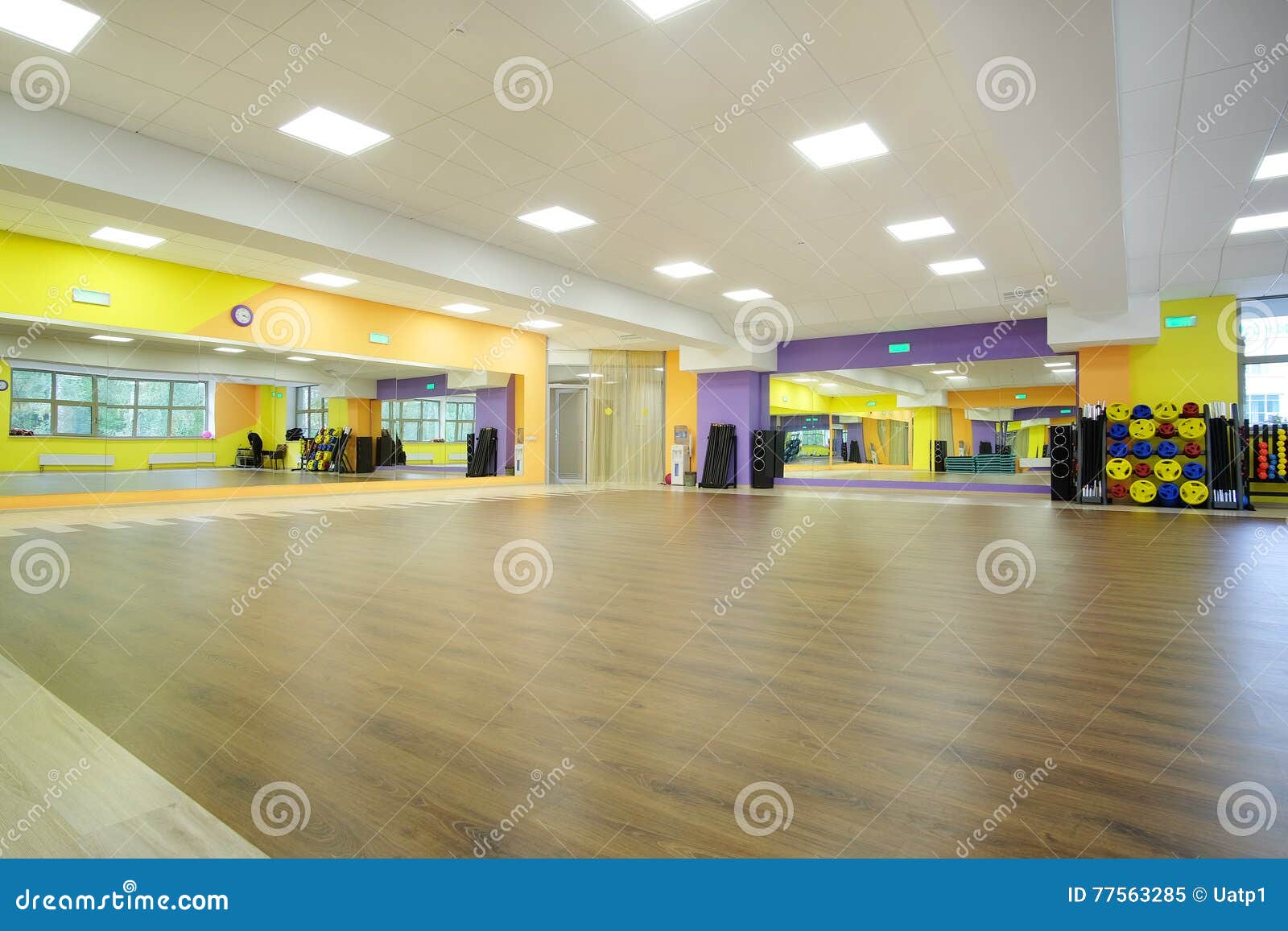Modern dancing hall stock image. Image of barre, design - 77563285