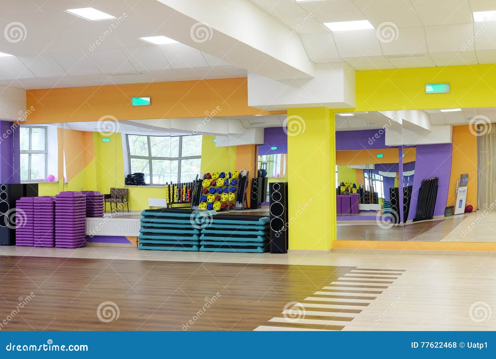 Modern dancing hall stock photo. Image of interior, ballet - 77622468