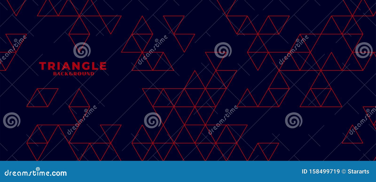 Modern Dark Background with Red Triangle Pattern Design Stock Vector ...