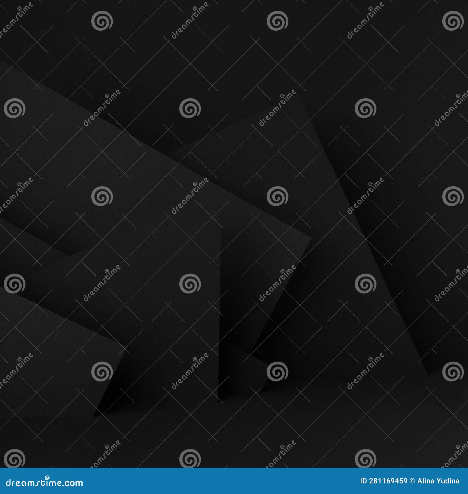 Modern Dark Black Stage Mockup Abstract Geometric Pattern of Corners ...
