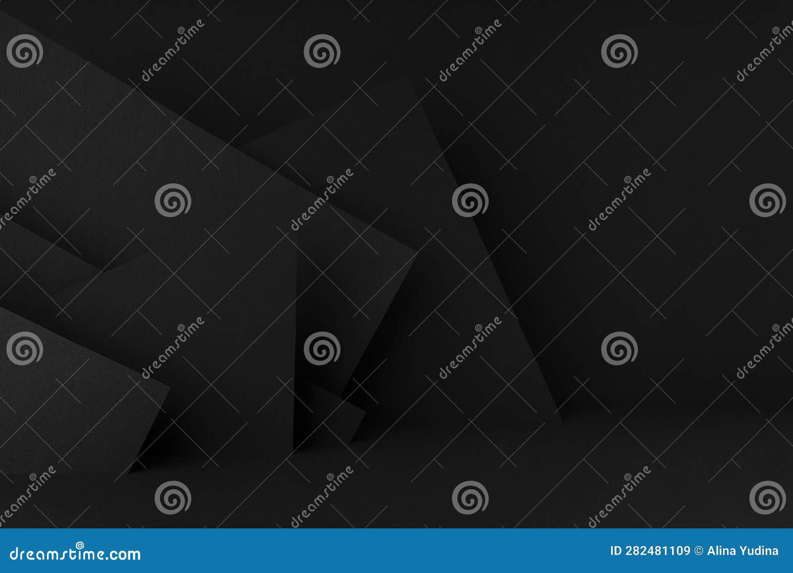 Modern Dark Black Stage Mockup Abstract Geometric Pattern Corners ...