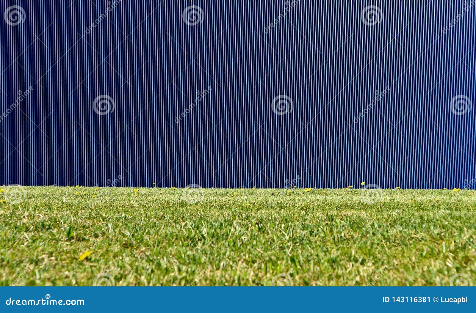 Modern Dark Blue Aluminium Cladding Wall with Vertical Stripes and a ...