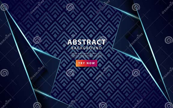 Modern Dark Blue Overlay Layers Background. Realistic Light Effect on ...