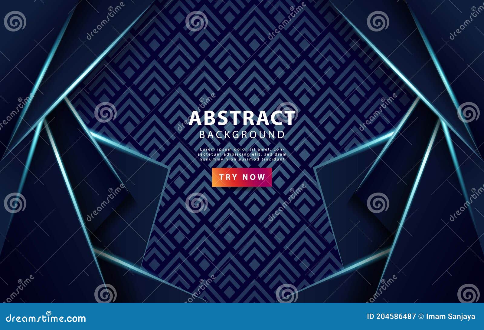 Modern Dark Blue Overlay Layers Background. Realistic Light Effect on ...
