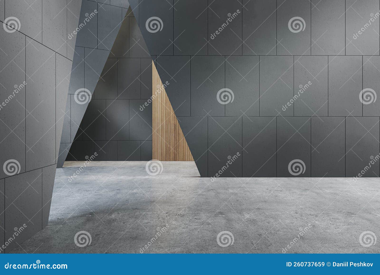 Modern Dark Concrete Tile Wall in Simple Interior. Design and ...