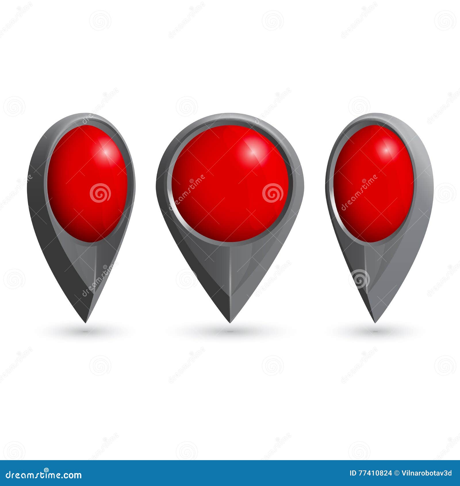 Modern Dark Gloss Map Pointer Stock Vector - Illustration of screen ...