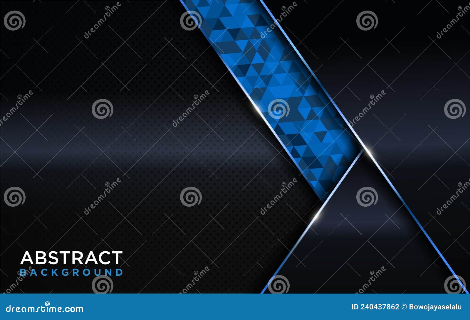 Modern Dark Navy Background Design Combined with Shinny Metallic Blue ...