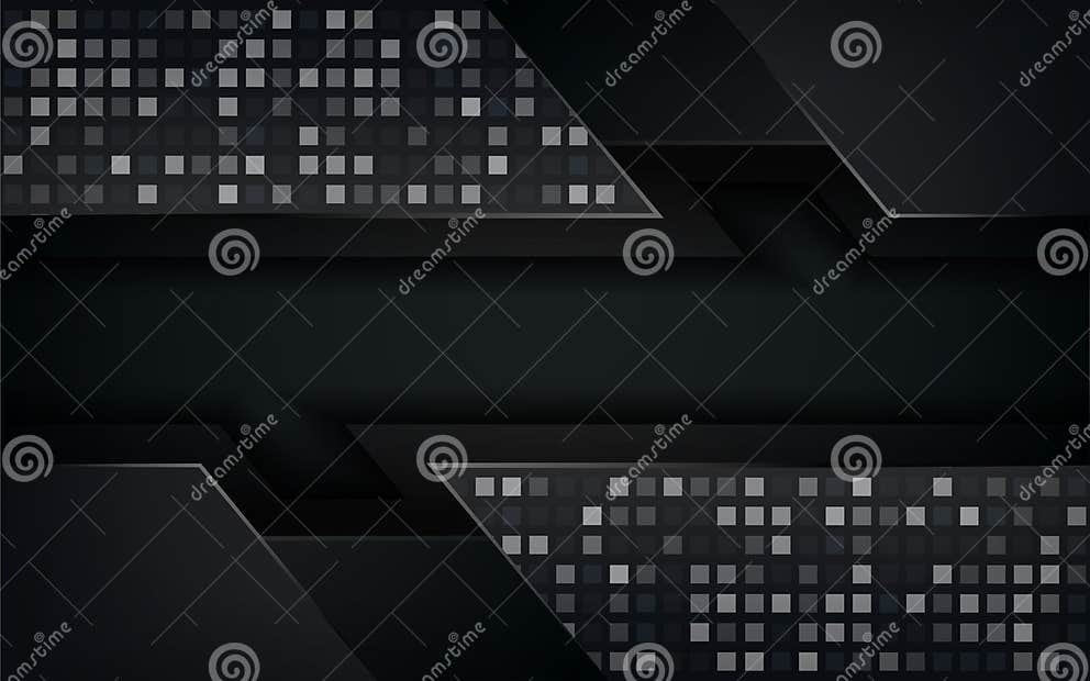 Modern Dark Tech Digital Background with Abstract Style and Overlap ...