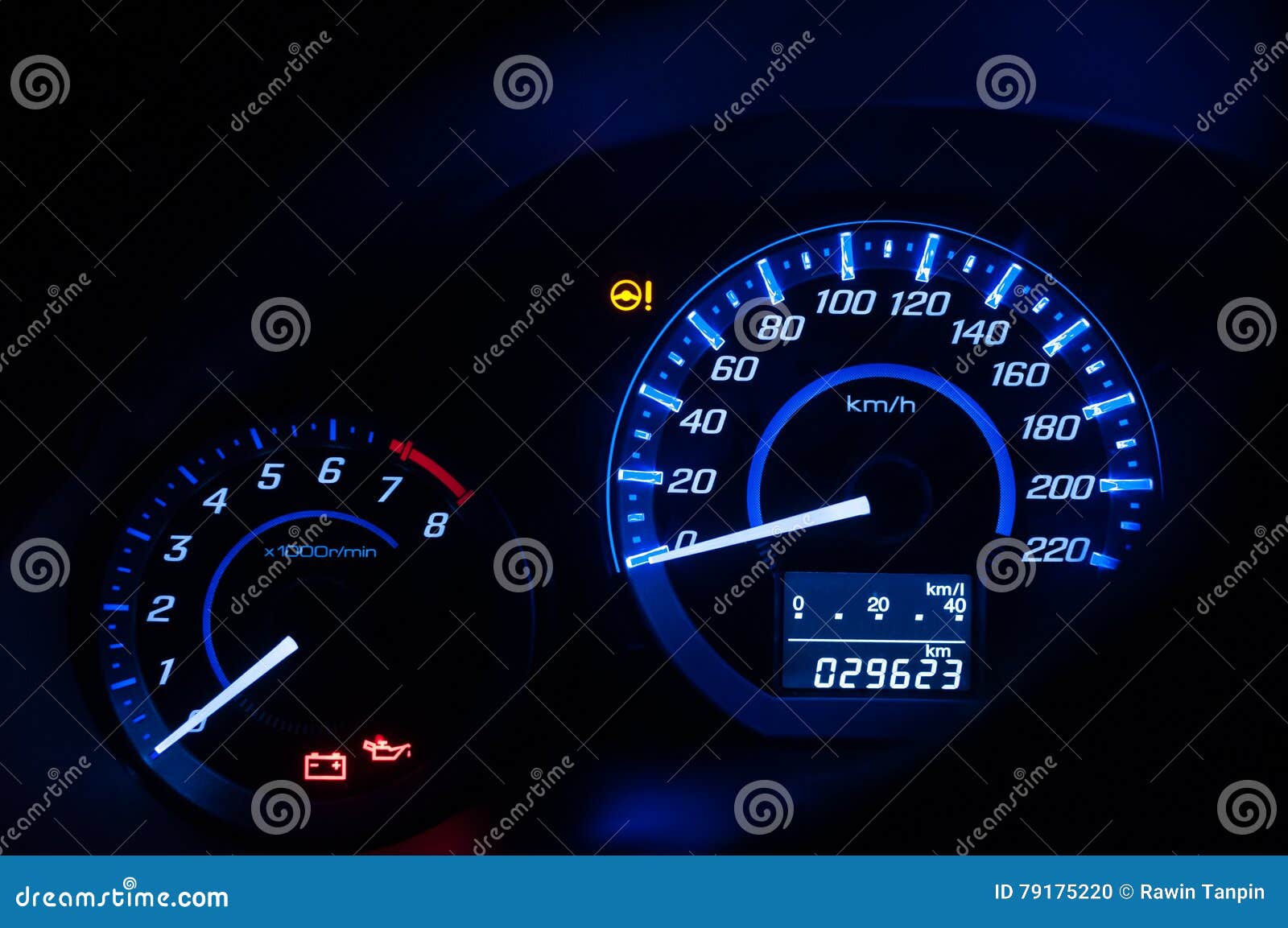 Modern Dashboard ,Car Speedometer and Counter with Dark Mode Stock ...