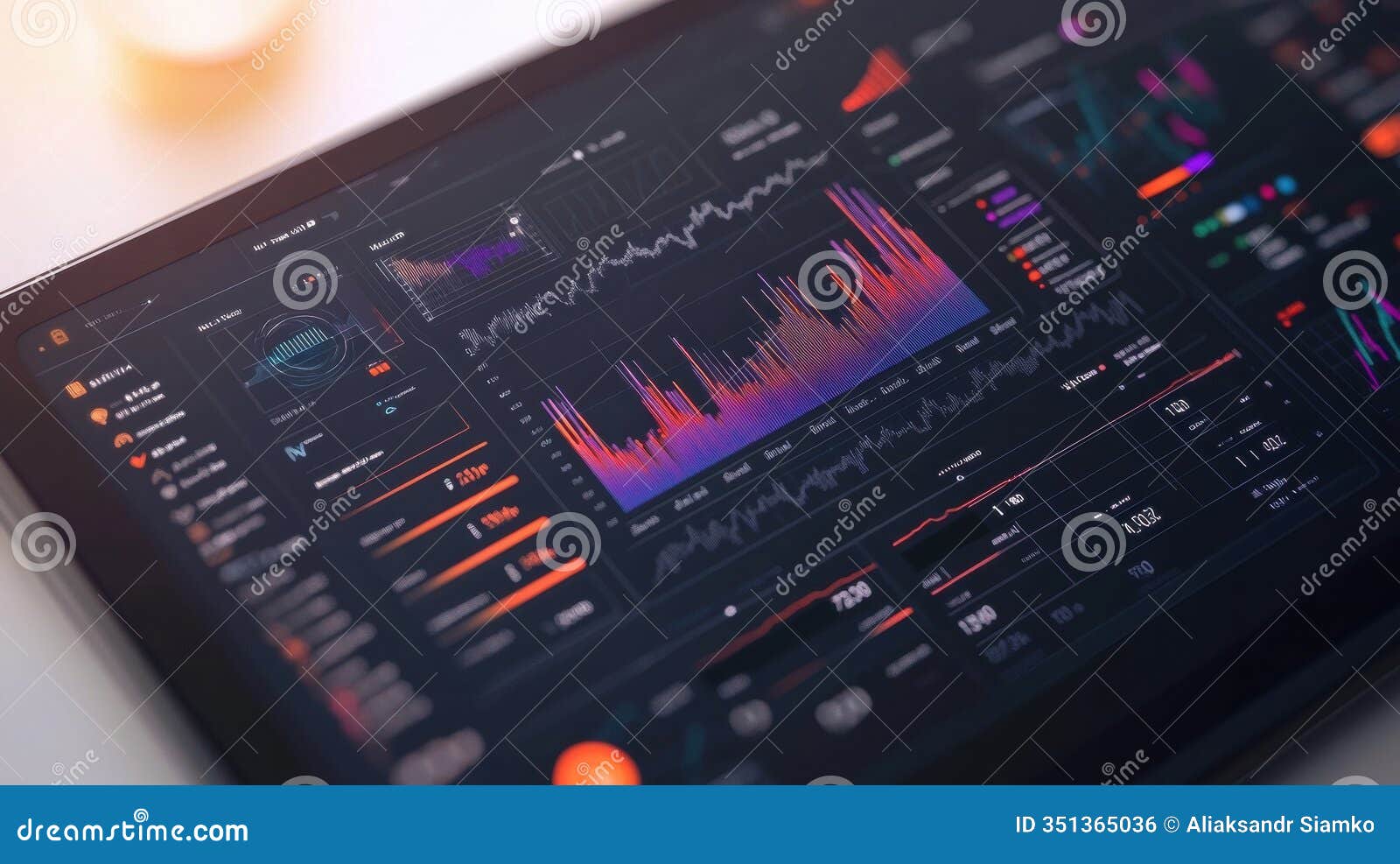 Modern Dashboard Displaying Colorful Data Visualizations And Analytics