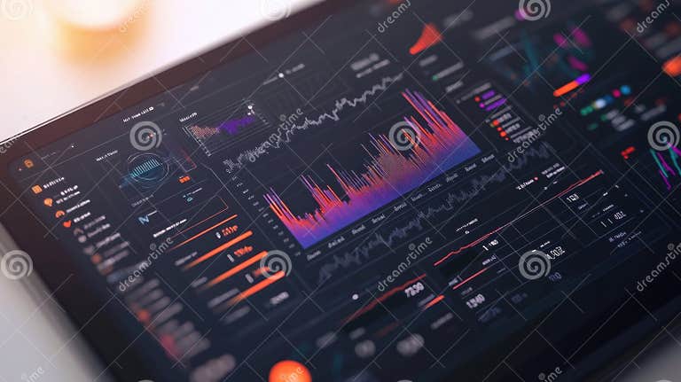Modern Dashboard Displaying Colorful Data Visualizations And Analytics