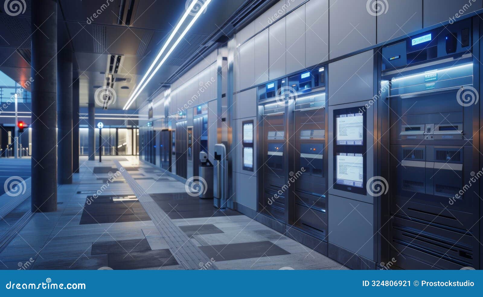 Modern Data Center Hallway with Server Racks Stock Image - Image of ...