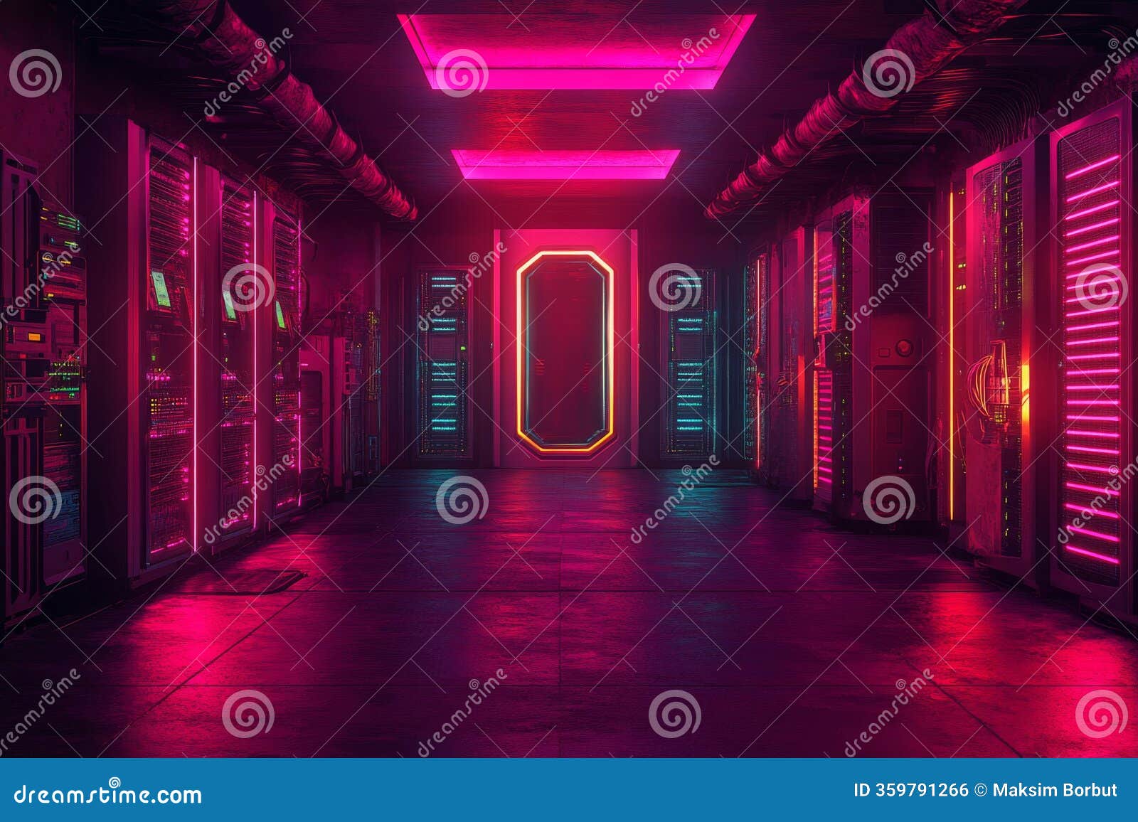 A Modern Data Center Houses a Powerful Server Rack, Ideal for High ...