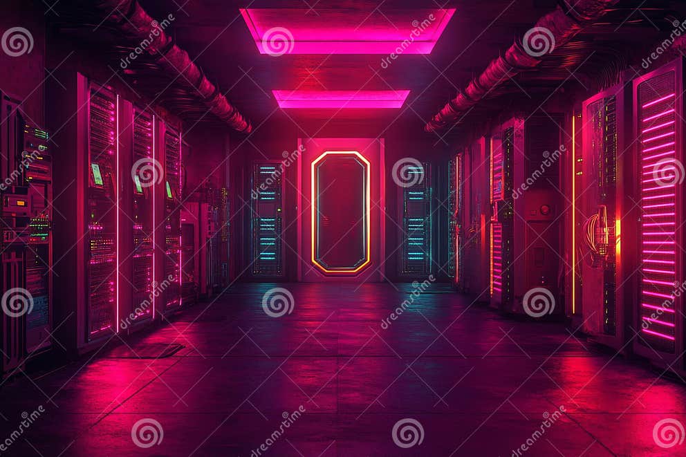 A Modern Data Center Houses a Powerful Server Rack, Ideal for High ...