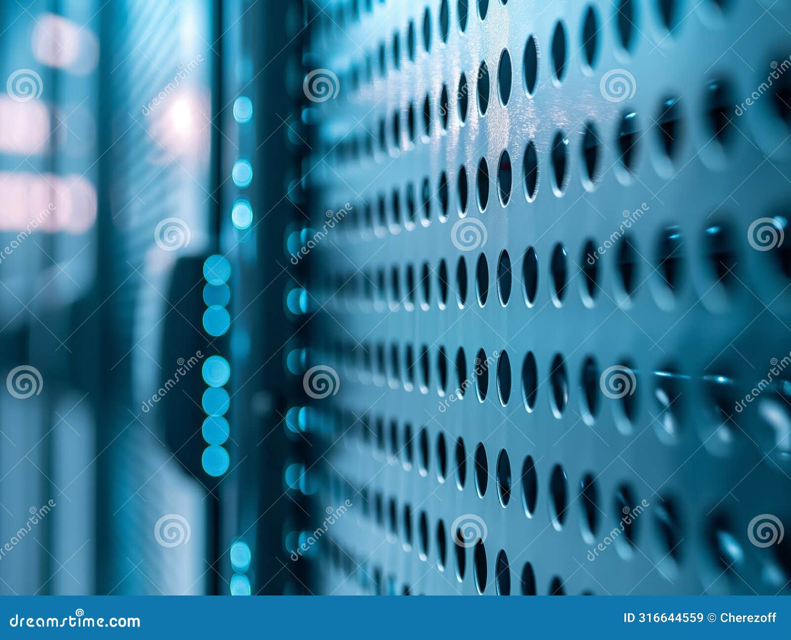 Modern Data Center Server Rack Close-up Stock Image - Image of center ...
