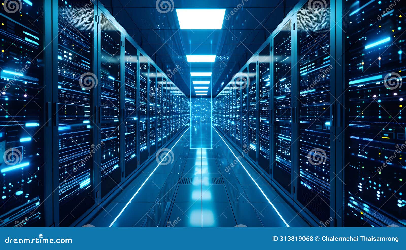 Modern Data Centers with Server Racks, the Digital Infrastructure that ...